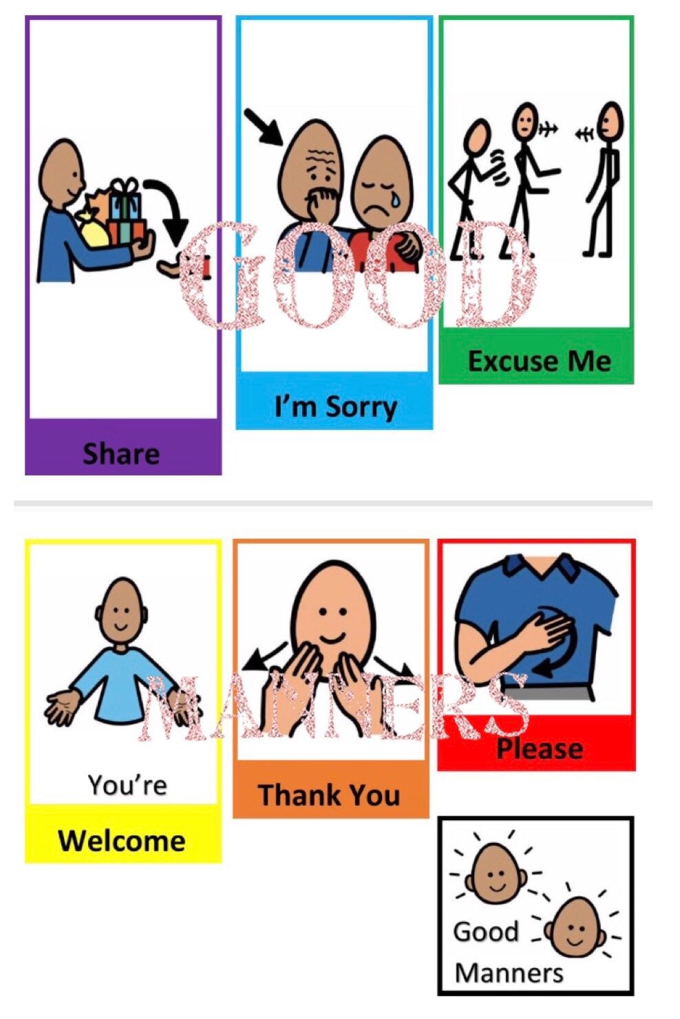 digital download Good Manners Visual Aid Support booklet Communication ...