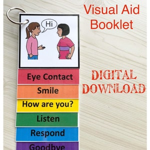 Autism- Conversation (girl) Visual Aid Booklet- Communication- Digital ...