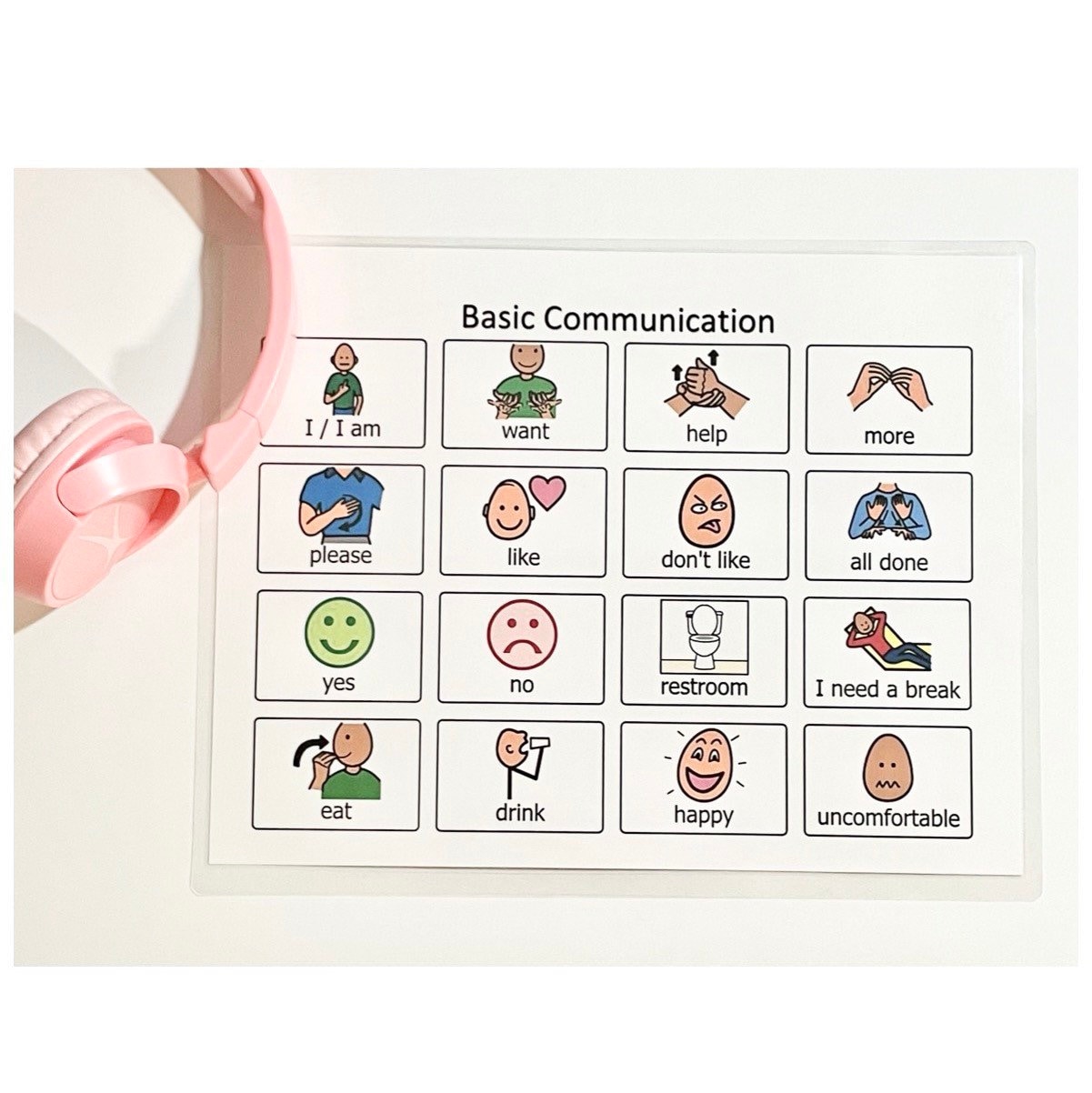 Basic Communication Board Autism Apraxia Speech Delay | Etsy Australia