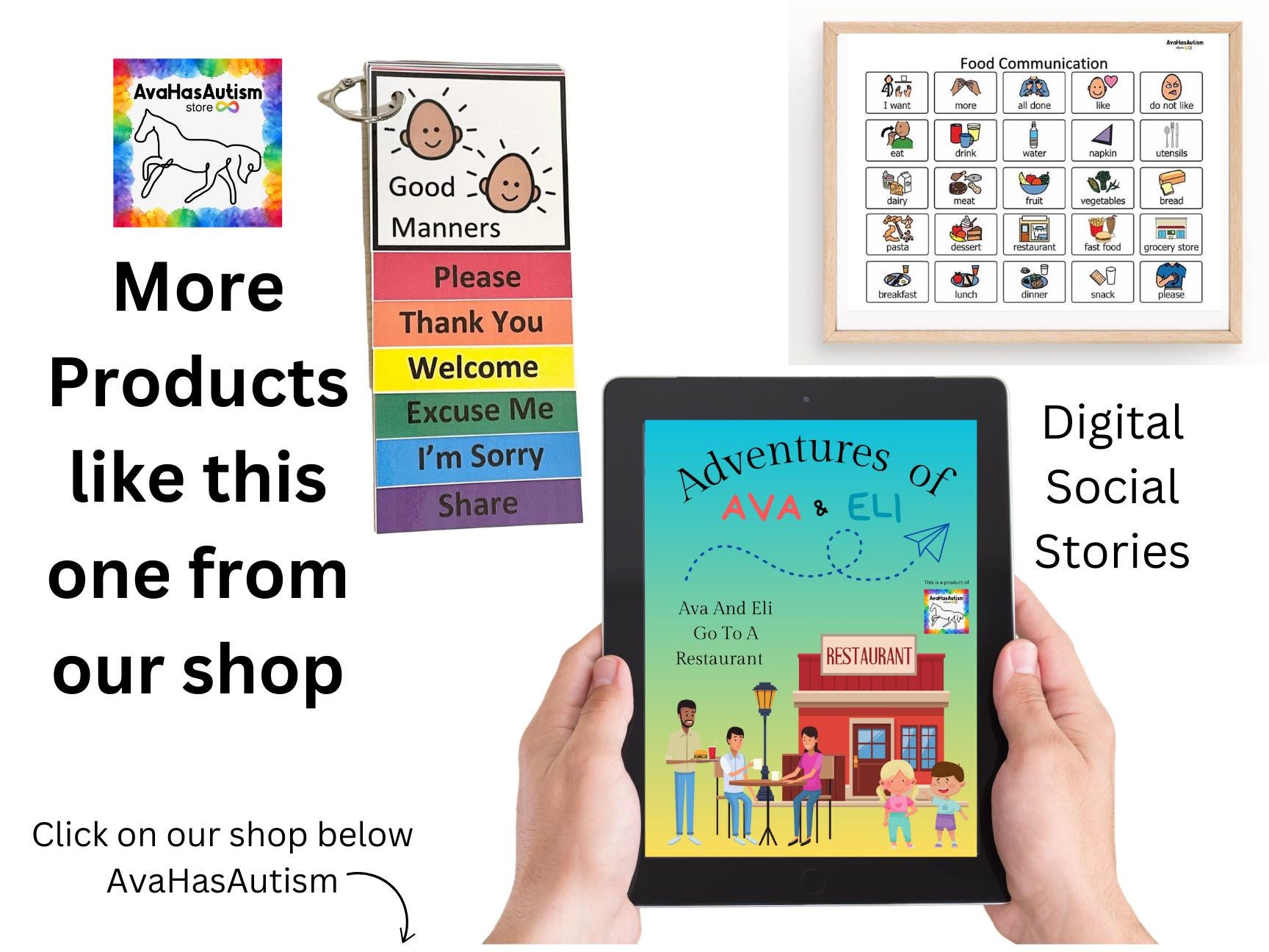 Good Manners Visual Cards for Kids – Autism & Social Skills Support ...