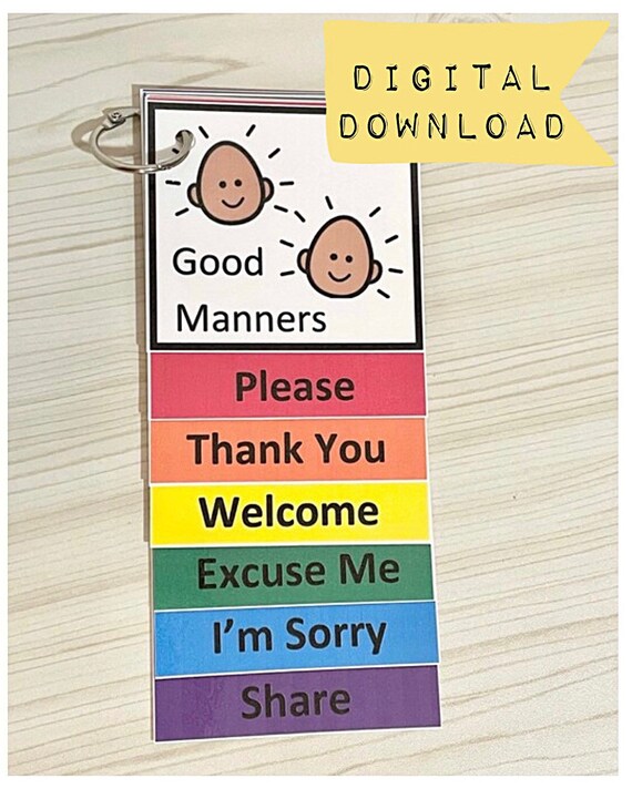 Good Manners Visual Aid Support Booklet Communication - Etsy Australia