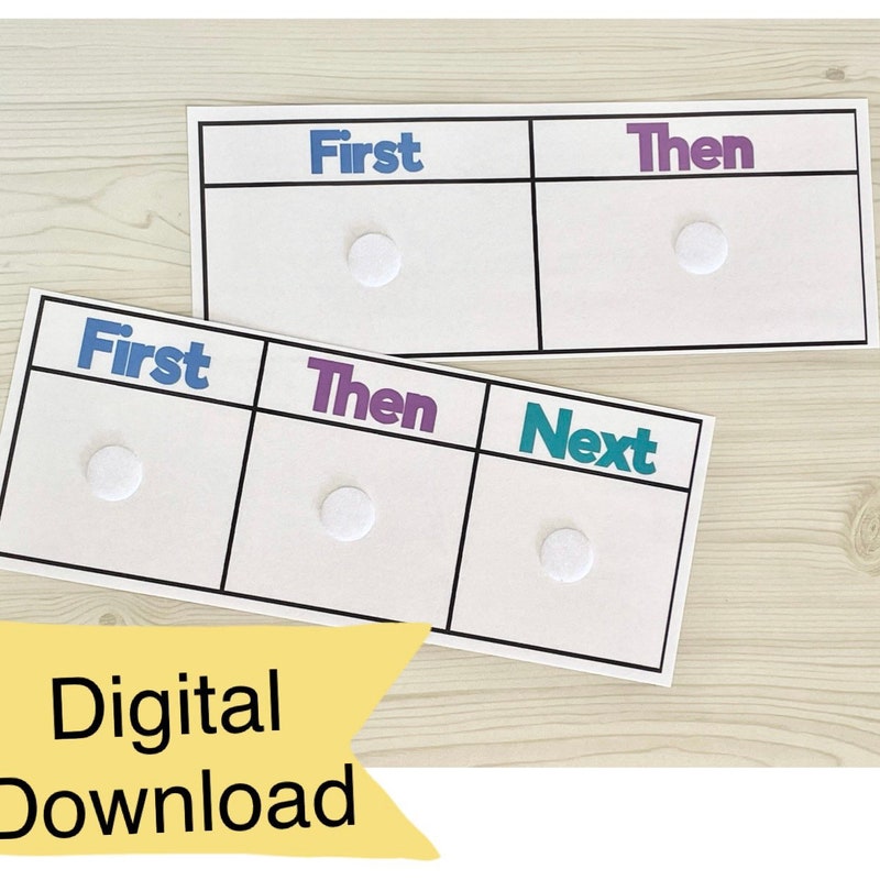 First Then Next Cards - Etsy UK