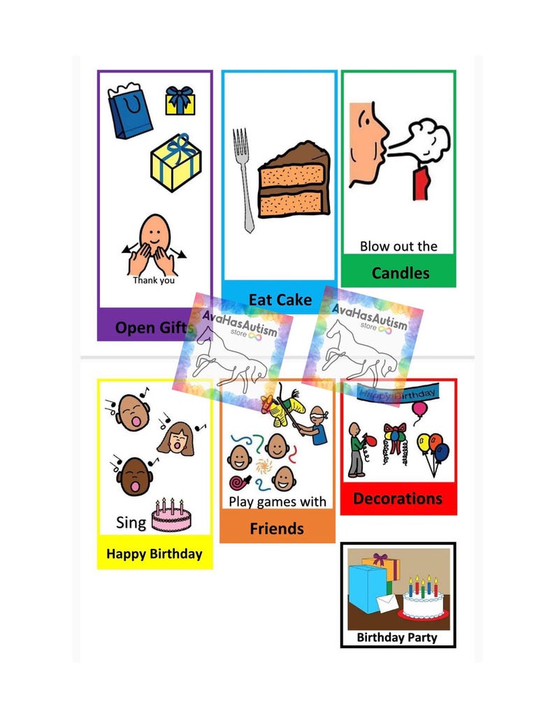 Birthday Party Visual Aid Booklet (digital Download) - Etsy