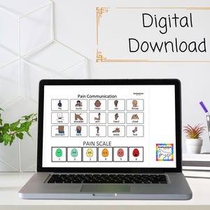 Pain Communication Board- Digital Download- Dark Skin Tone - Autism ...