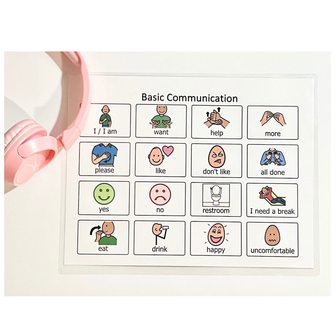 Basic Communication Board Digital Download Autism Apraxia - Etsy