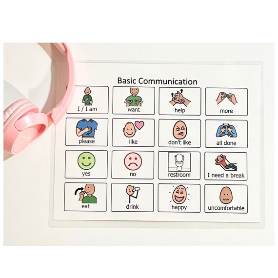 Toys & Games Toys Apraxia Non-verbal Places Communication Board ...