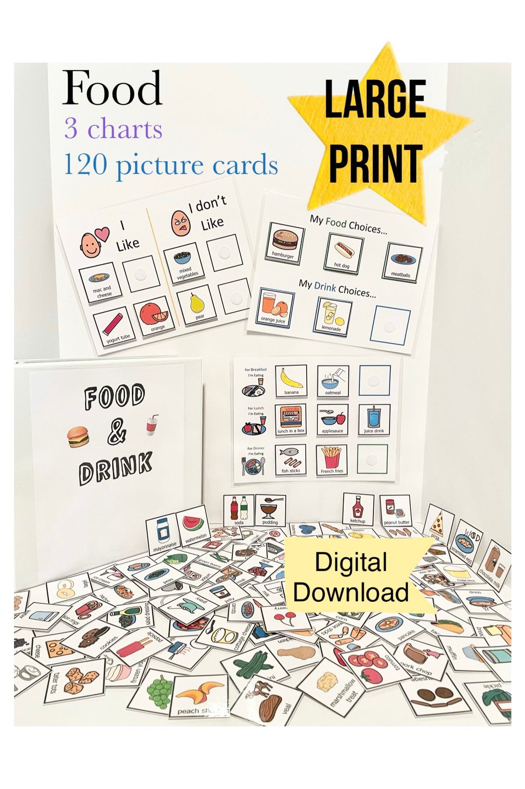 Food and Drink Set- Large Print- Food Therapy- Digital Download - Etsy