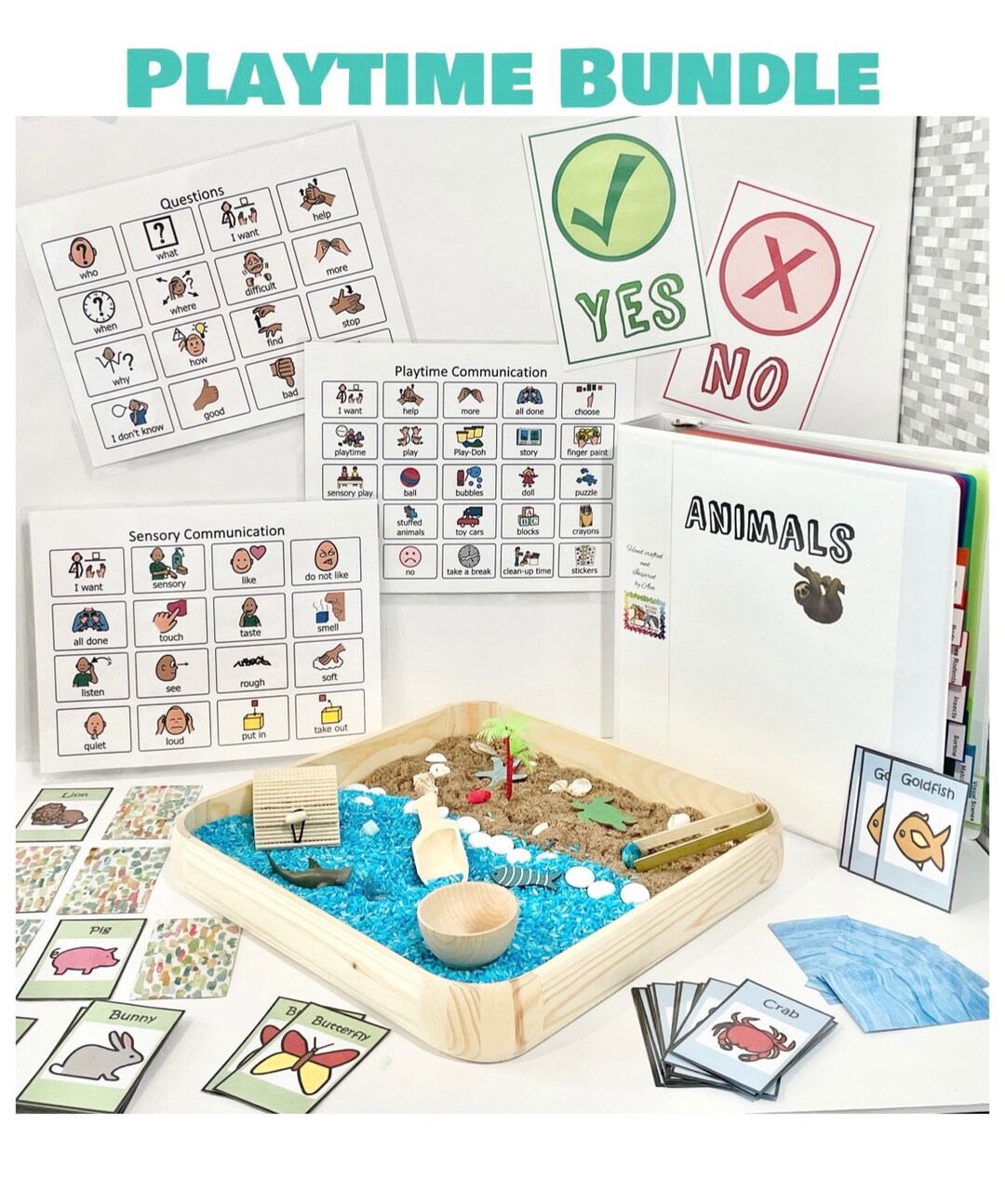 Playtime Bundle Sensory Bin Matching Sorting Games - Etsy