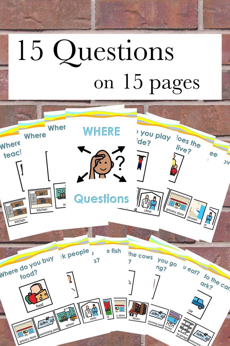 Speech Therapy Where Questions Digital Download - Etsy