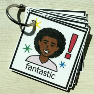 Emotions Keyring Cards (12)- 2 Skin Tones- Male and Female-autism ...