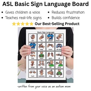 ASL Basic Sign Language Board for Special Education - Etsy