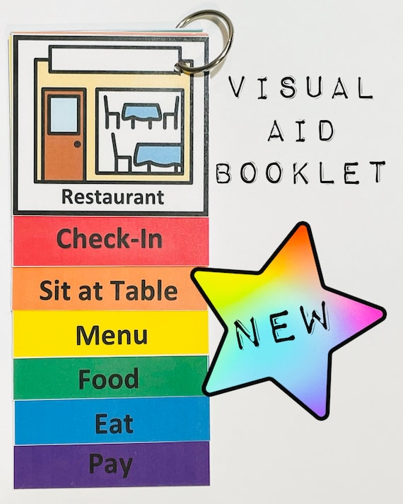 Restaurant Dining In Visual Aid Support Booklet Autism | Etsy