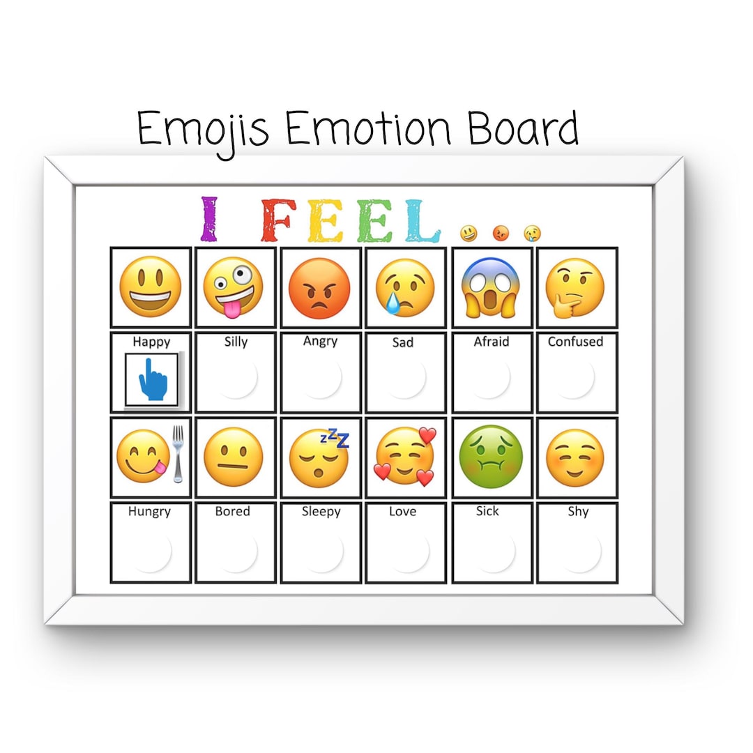 Emotions Chart Using Emojis - Etsy