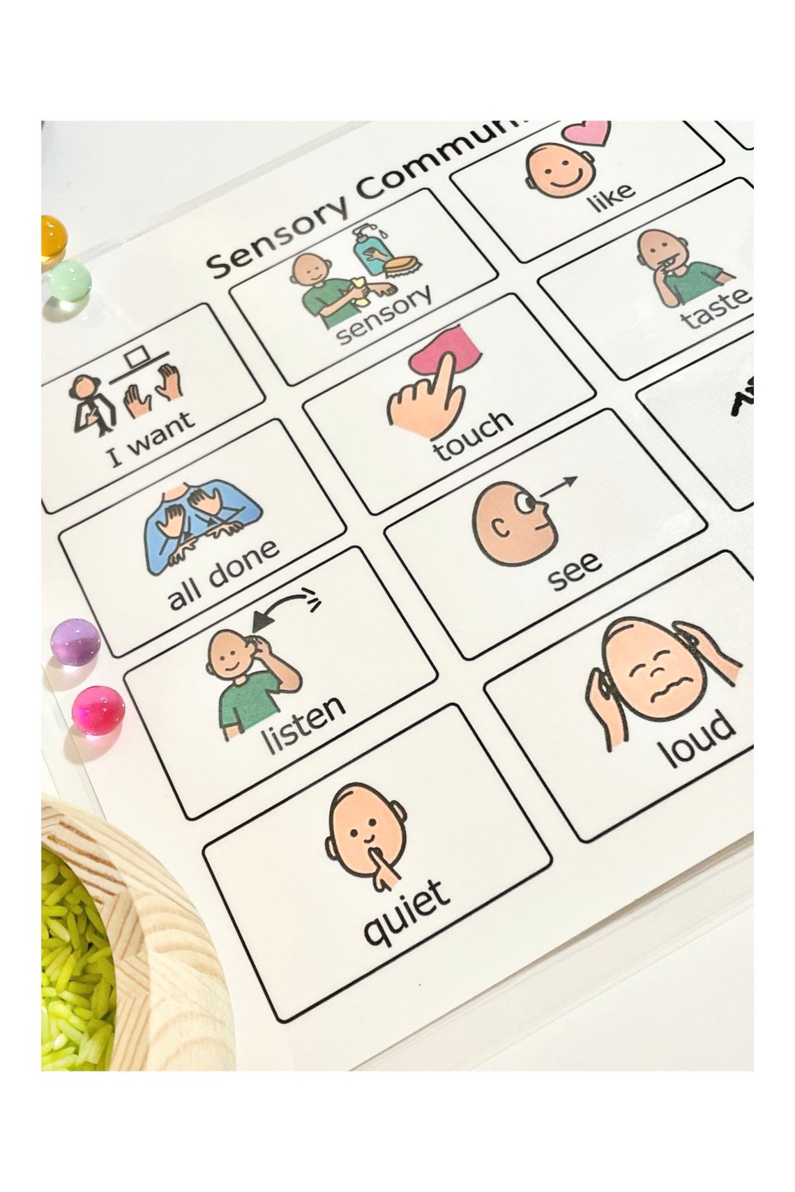 Sensory Communication Board Autism Apraxia Speech Delay - Etsy