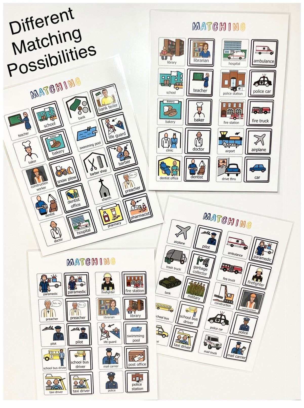 Community Binder Autism Communication Sorting Visual Aid - Etsy