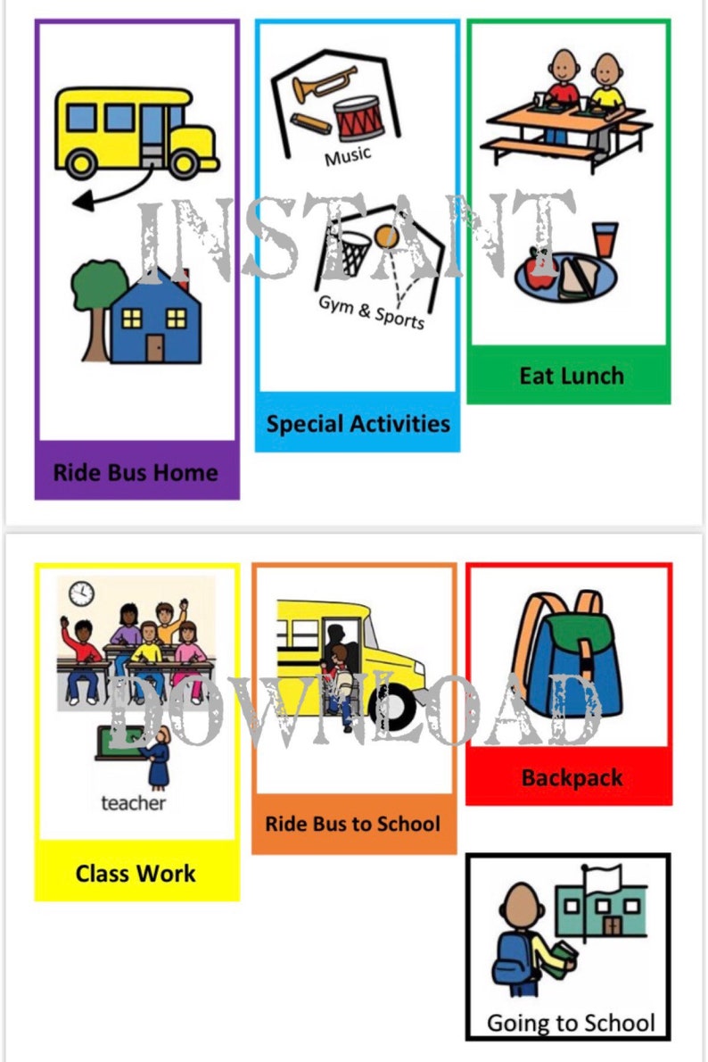 Autism Going to School Visual Aid Booklet digital download | Etsy