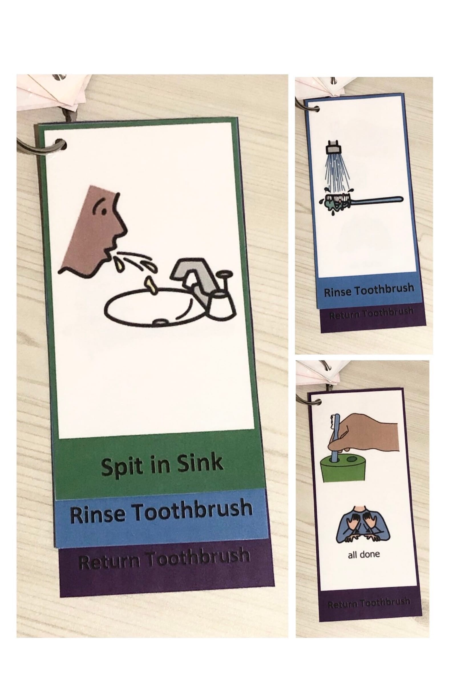 Brushing Teeth Visual Aid Booklet Autism Visual Schedule - Etsy