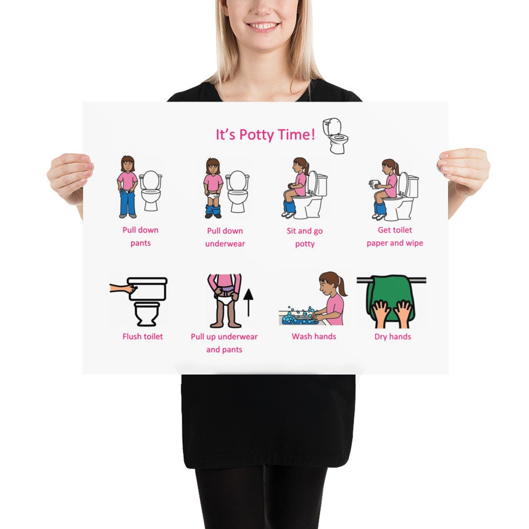 Girl It's Potty Time Poster - Etsy