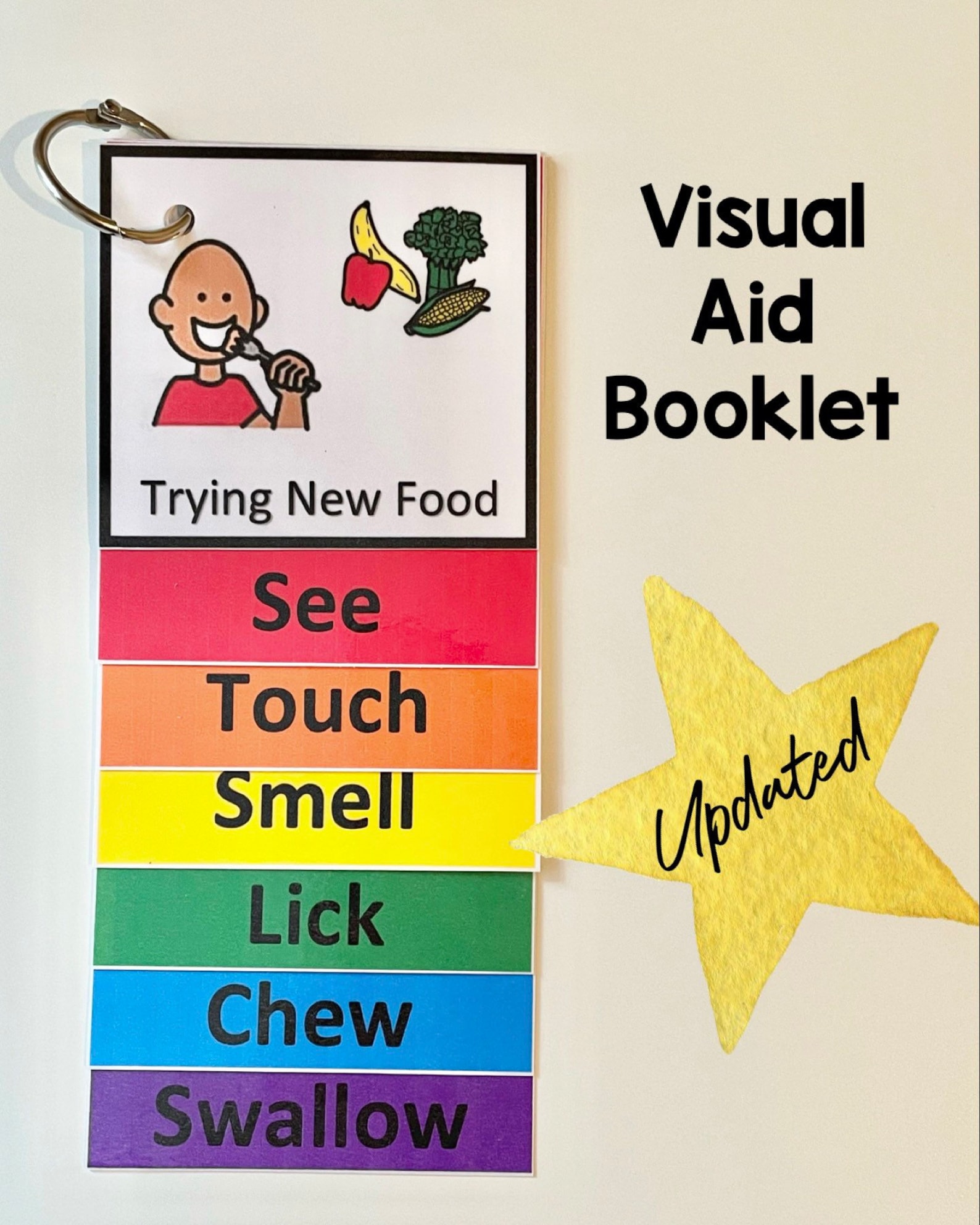 Visual Aid Booklet Trying New Food Autism Therapy - Etsy