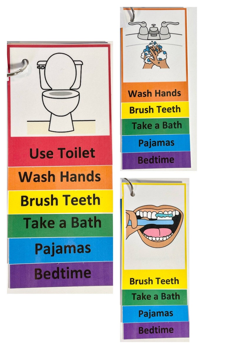 Night-time Routine Visual Aid Support Booklet Autism Visual - Etsy