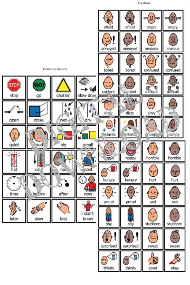 Picture Communication Sentence Builder 380 Cards Autism | Etsy