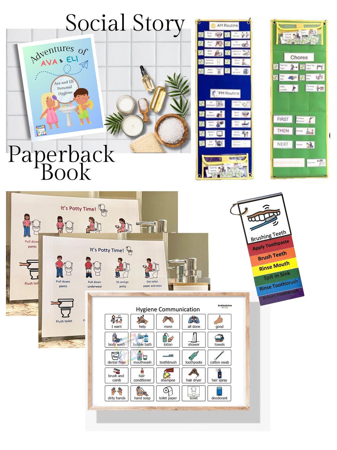 Autism Hygiene Bundle- Routine- Toileting- Responsibility- Teach ...
