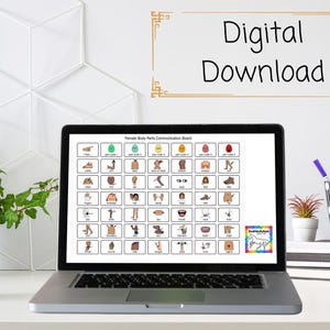 Female Body and Pain Scale Board for Non-verbal Communication- Digital ...