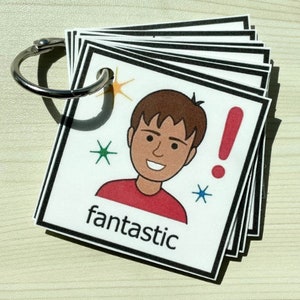 Emotions Keyring Cards (12)- 2 Skin Tones- Male and Female-autism ...