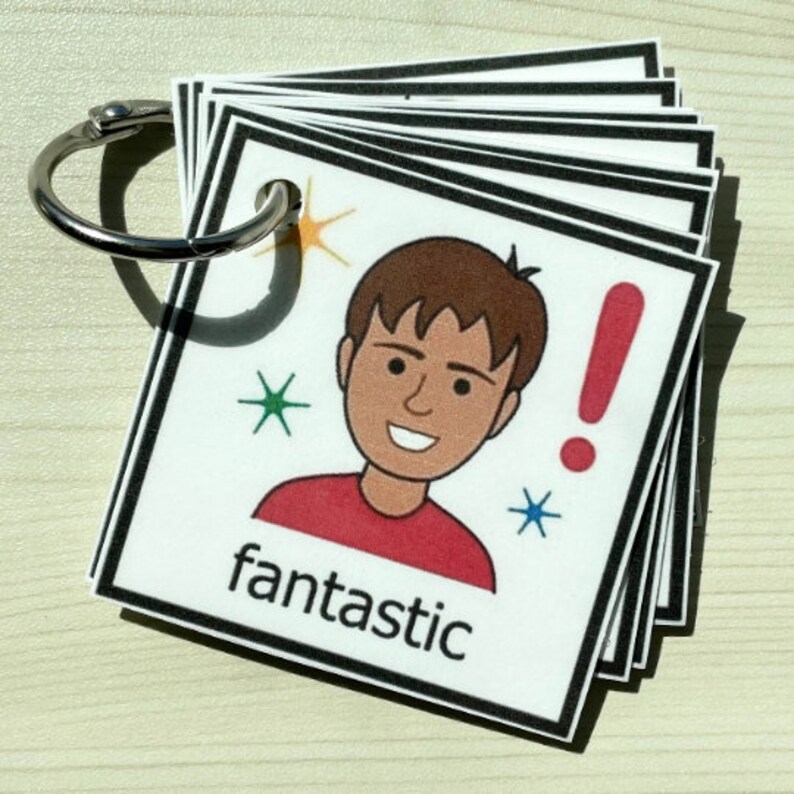 Emotions Keyring Cards 12 2 Skin Tones Male and Female | Etsy