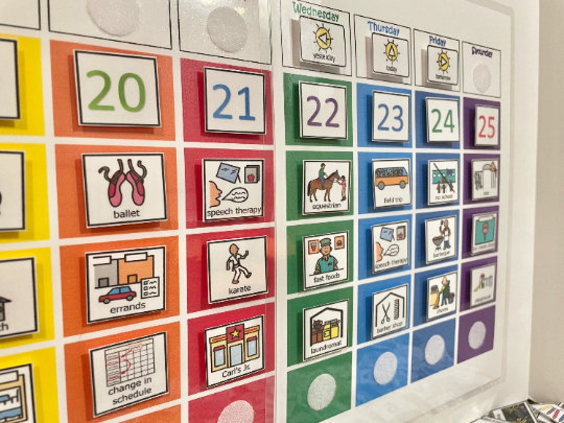 Calendar for Kids Routine Scheduling Visual Aid Daily - Etsy