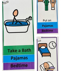 Night-time Routine Visual Aid Support Booklet- Autism- Visual Schedule ...