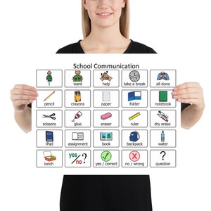 School Communication Board- Poster Sized - Etsy