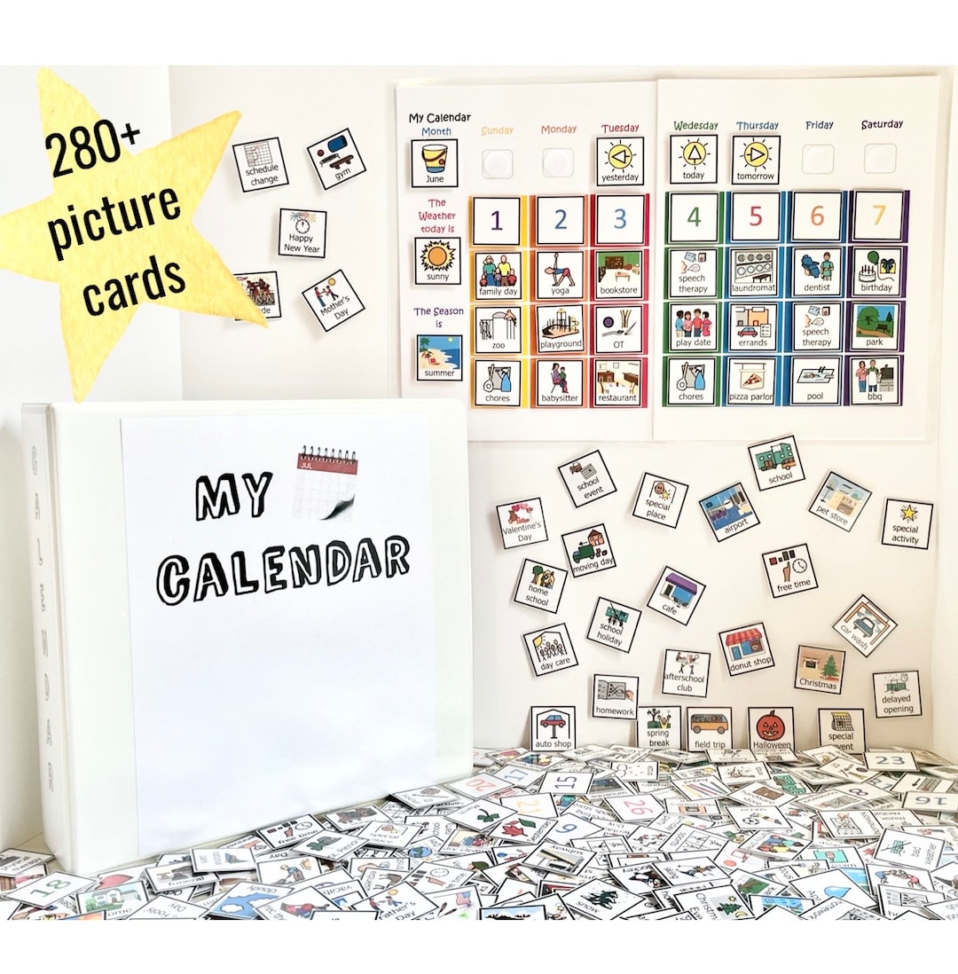 Calendar for Kids- Routine- Scheduling- Visual Aid- Daily Planner ...