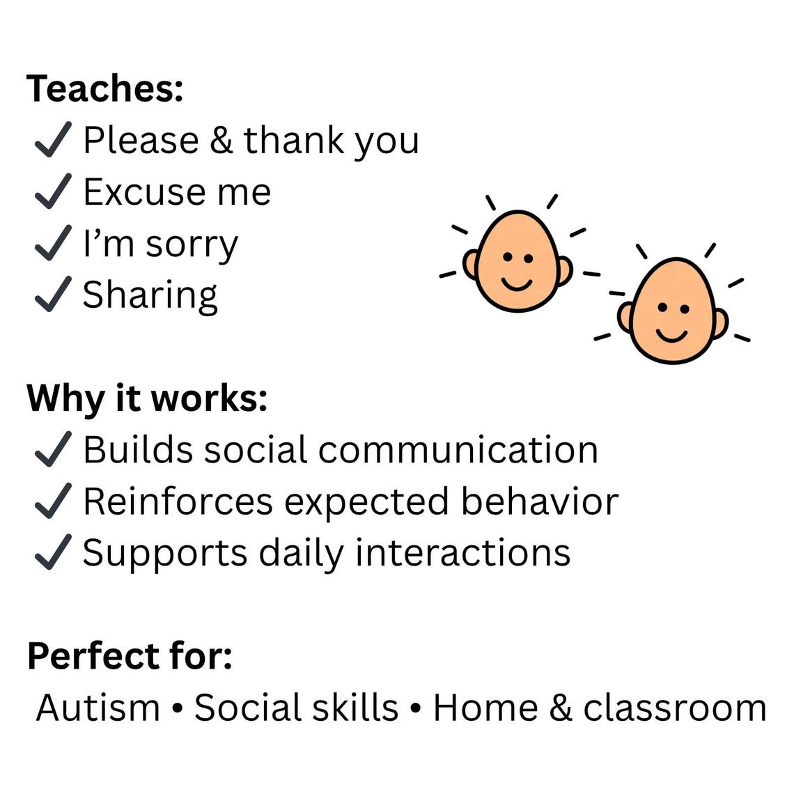 Good Manners Visual Cards for Kids – Autism & Social Skills Support ...