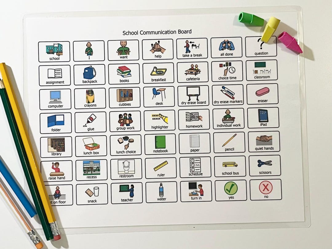 School Communication Board-49 Non Verbal Communication - Etsy