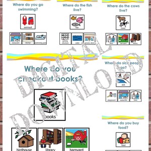 Speech Therapy- Where Questions- Digital Download - Etsy