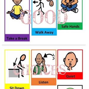 Make Good Choices Visual Aid Support Booklet- Behavior Modification ...