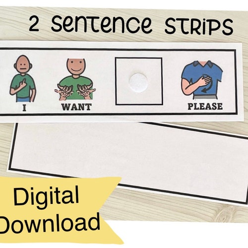 Sentence Strips i Want Please and Blank - Etsy