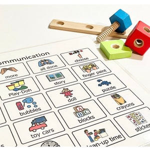 Playtime Communication Board - Speech Therapy - Non-verbal - Autism ...