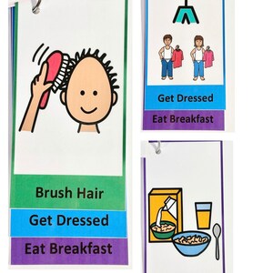 Morning Routine Visual Aid Support Booklet- Autism- Visual Schedule - Etsy