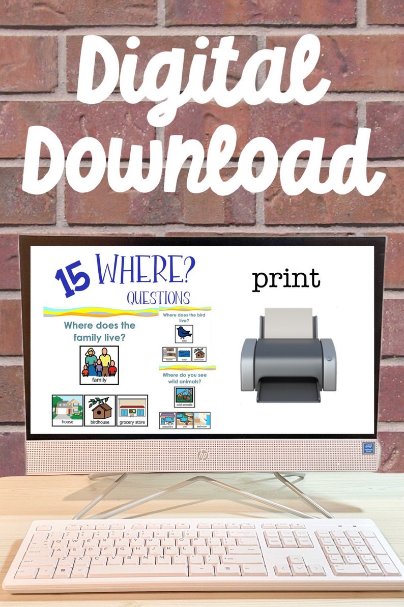 Speech Therapy Where Questions Digital Download - Etsy