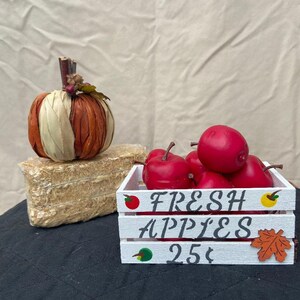 Handmade Hand Painted Fall Autumn Apple Crate Seasonal Decor - Etsy