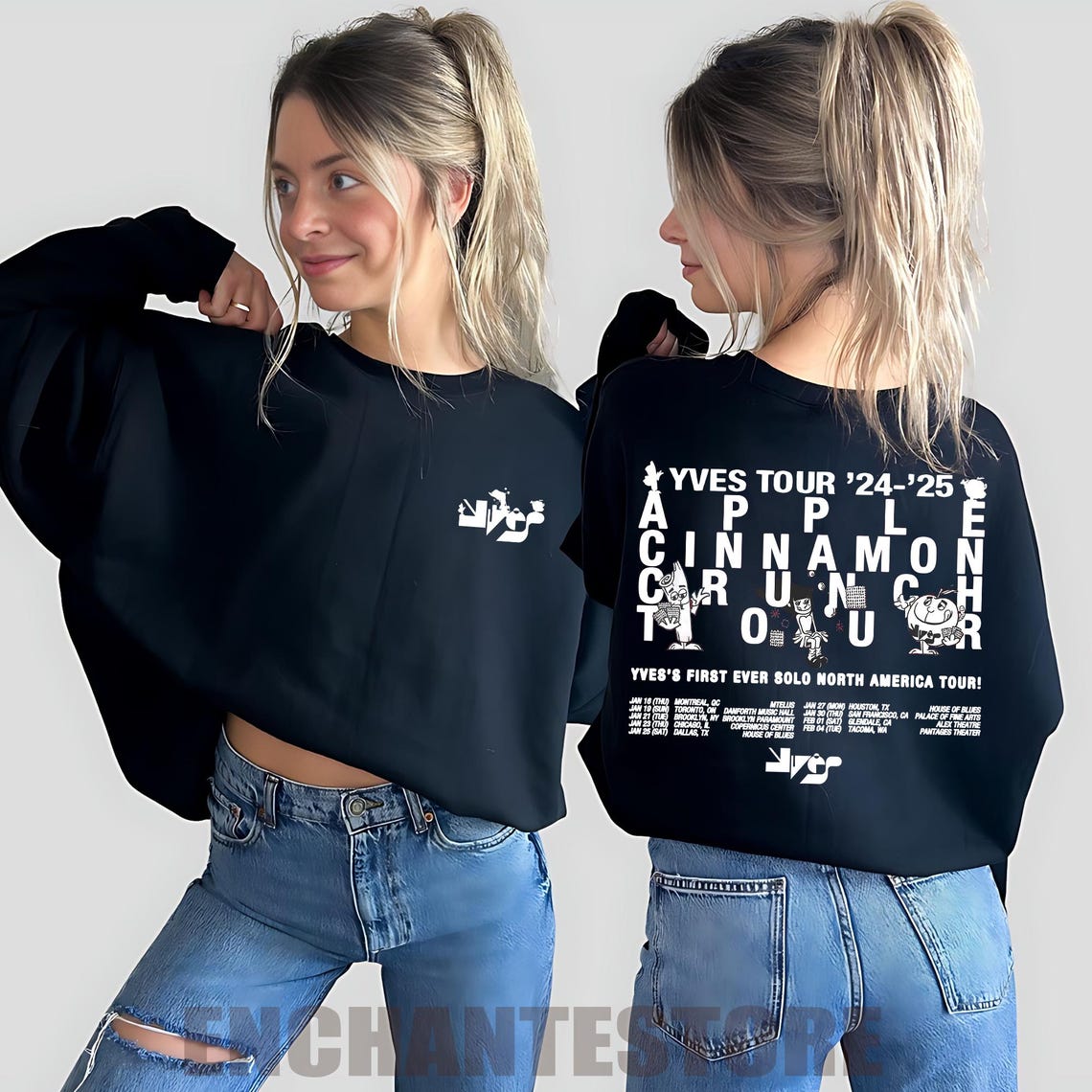 2025 Yves Apple Cinnamon Crunch Tour Tshirt, Yves World Tour Sweatshirt ...
