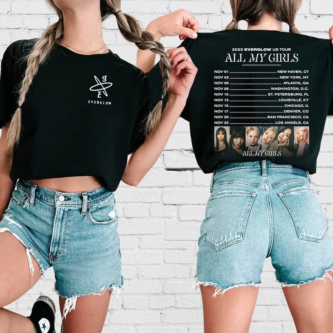 EVERGLOW 2023 All My Girls US Tour Shirt, Everglow Tour Shir Everglow All My Girls Album Shirt ...