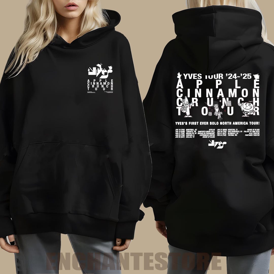 Yves Apple Cinnamon Crunch Tour Hoodie, Yves World Tour Sweatshirt ...
