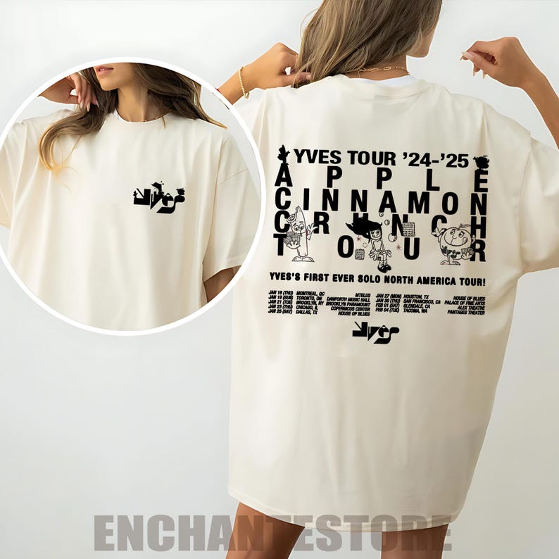 2025 Yves Apple Cinnamon Crunch Tour Tshirt, Yves World Tour Sweatshirt ...