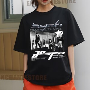 AESPA Synk Parallel Line Tour Tshirt, 2024 Aespa Live Tour in US Shirt ...