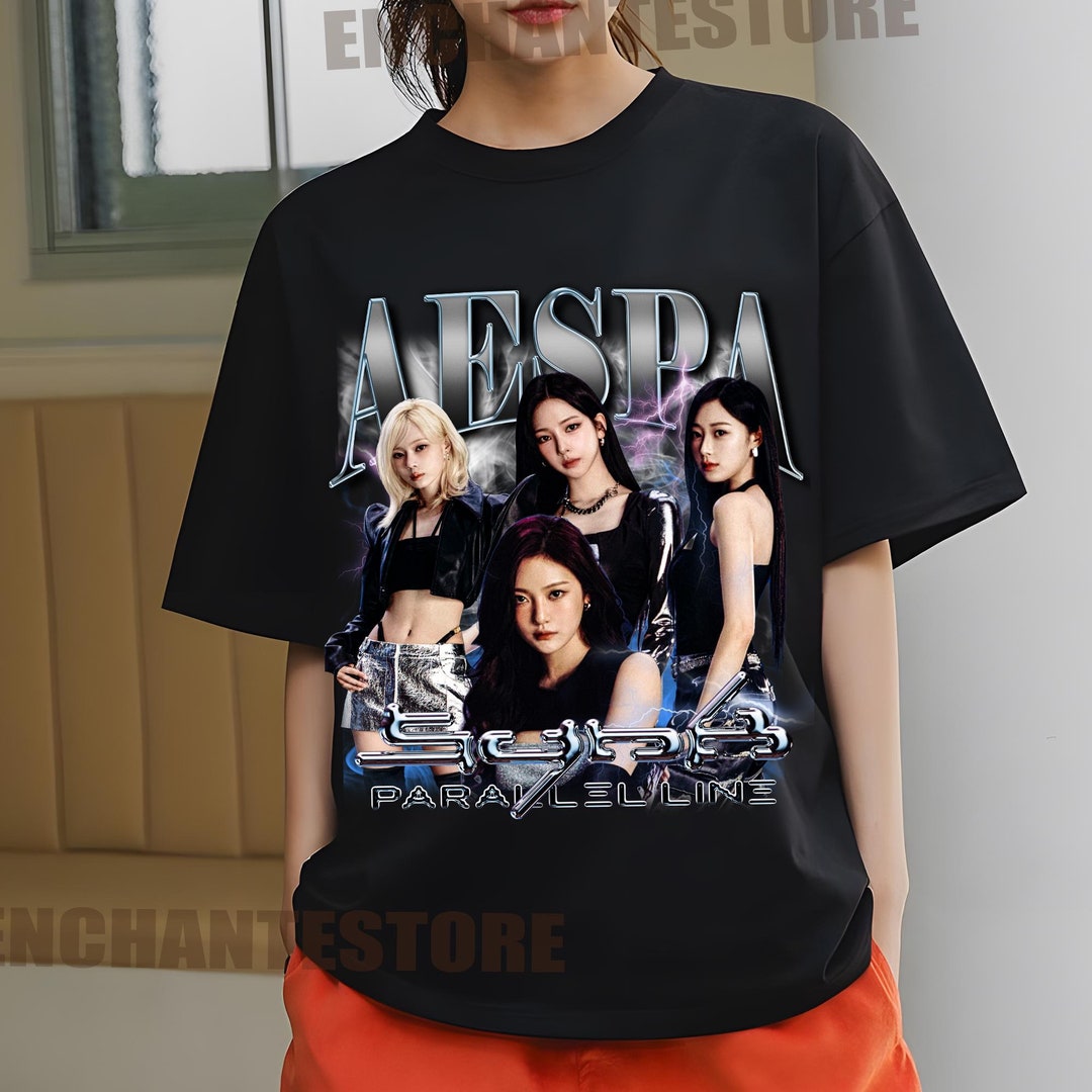 Retro AESPA Synk Parallel Line Tour Tshirt, Aespa Live Tour in US ...