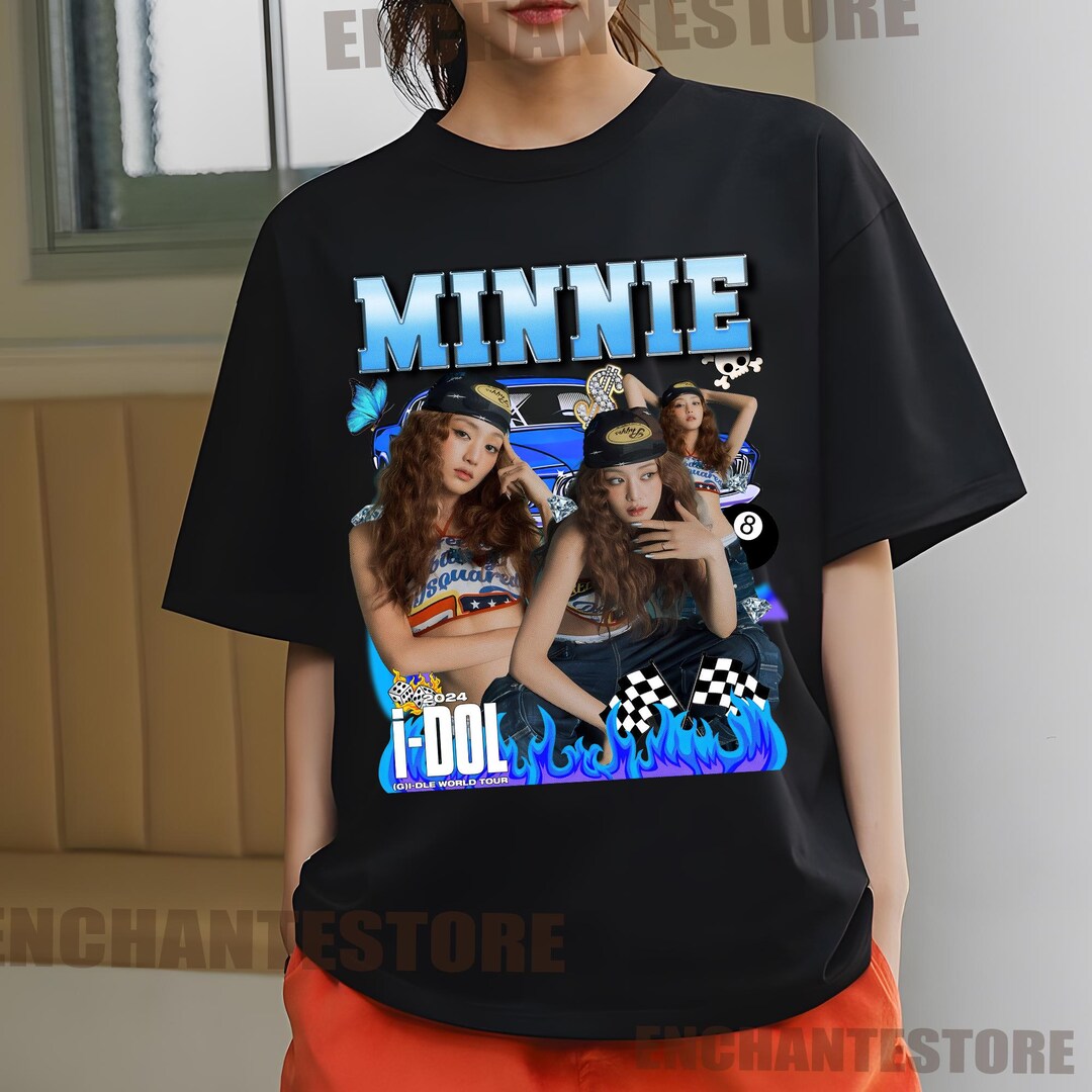 Retro G-idle Minie Tshirt, Idol G-idle Tour Shirt, 2024 Gidlle World ...
