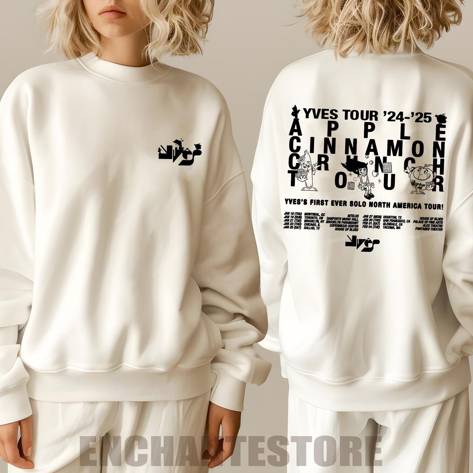 2025 Yves Apple Cinnamon Crunch Tour Tshirt, Yves World Tour Sweatshirt ...